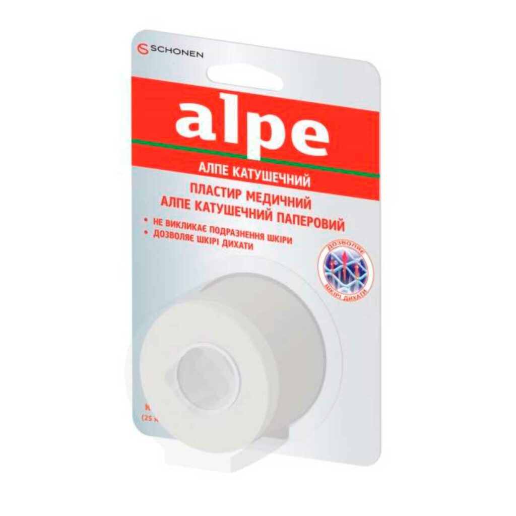 Алпе (Alpe) пластырь катушечный бумажный, (9.1м*2.5см), SCHONEN ...